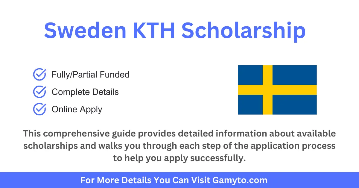 KTH Scholarship 2026 | Fully Funded Master's In Sweden