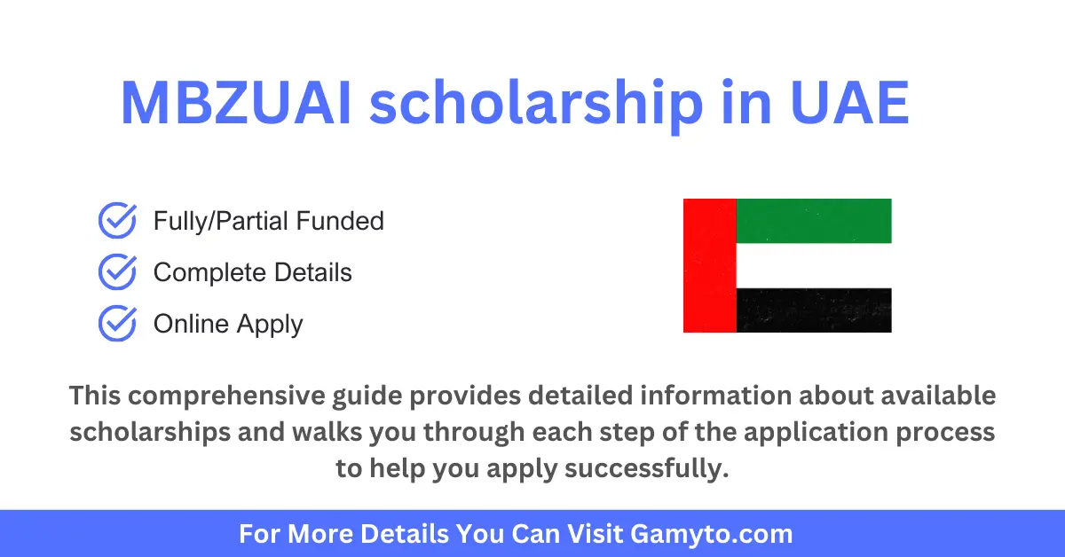MBZUAI Scholarship In UAE 2026 | Fully Funded